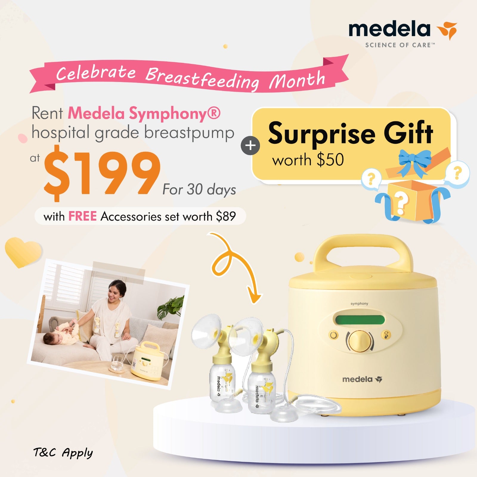 MEDELA Hospital Grade Symphony Breast Pump - 30 Days Basic Rental Subs